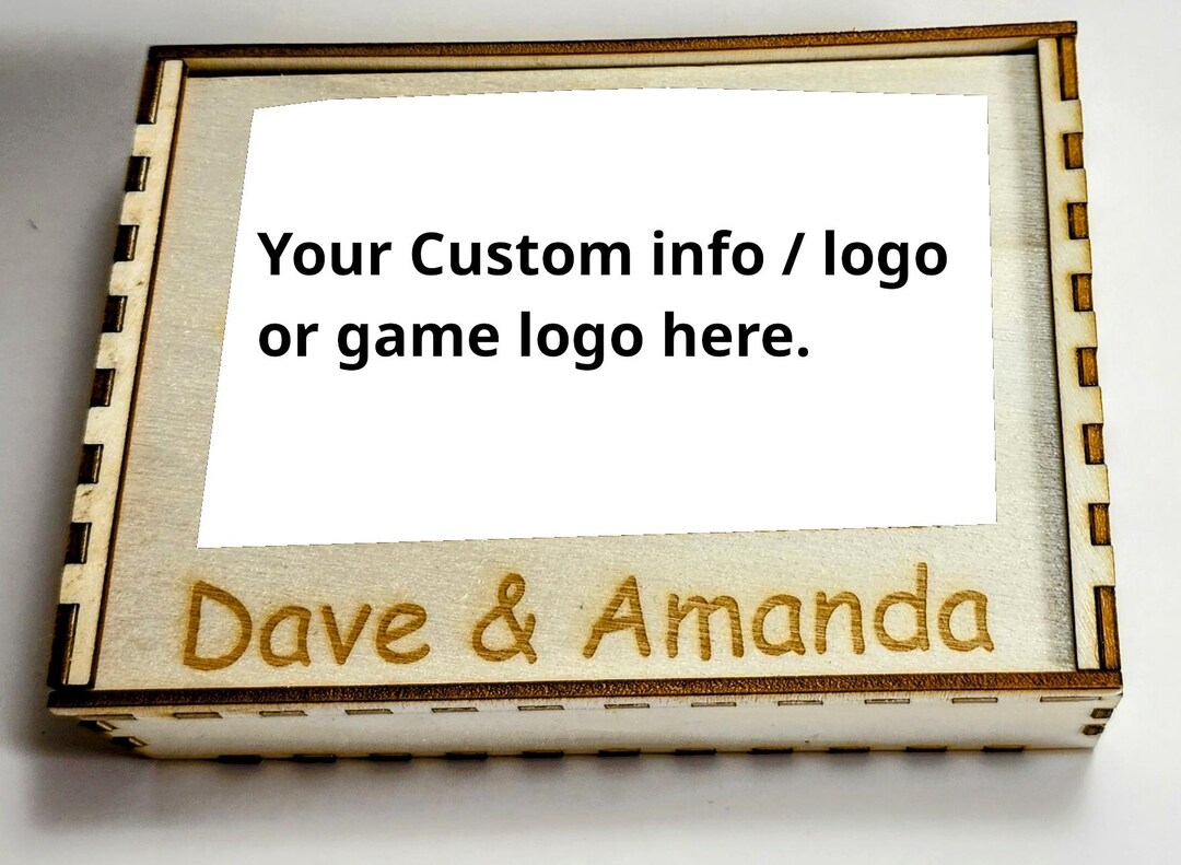 Personalized Card Game Box With Personalized Laser Wood Cut, Engrave ...