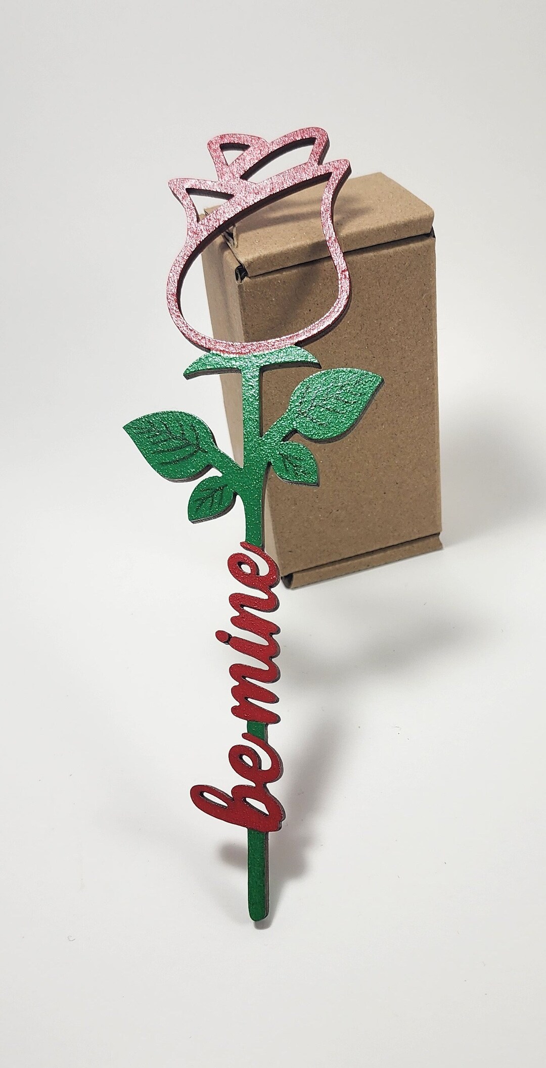 Personalized Wood Rose for Valentine's Day, Birthday Rose Gift ...
