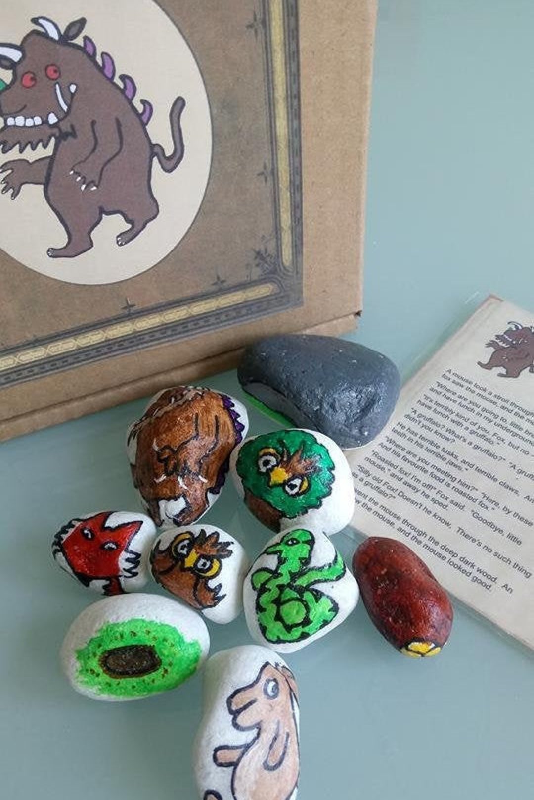 BOXED the Gruffalo - Story Stones - Etsy