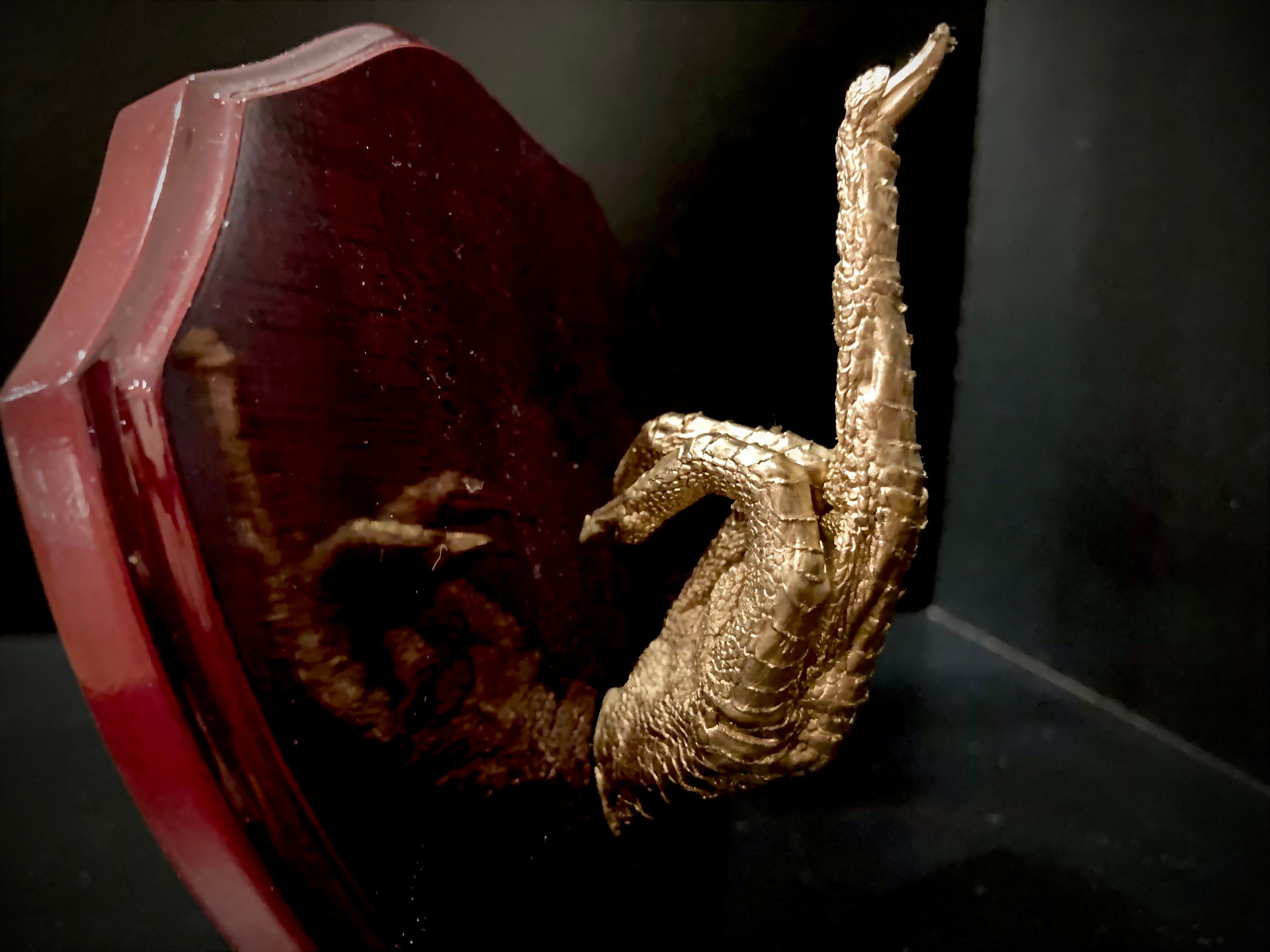 Golden Mummified Chicken Claw / Middle Finger. Mounted on - Etsy UK