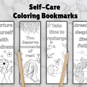 Printable Self Care Bookmarks for Adults, Unique Creative Gifts ...