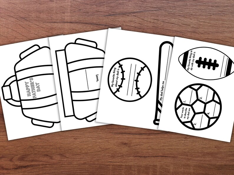 Father's Day Craft for Kids, Father's Day Printable Card, Father's Day ...