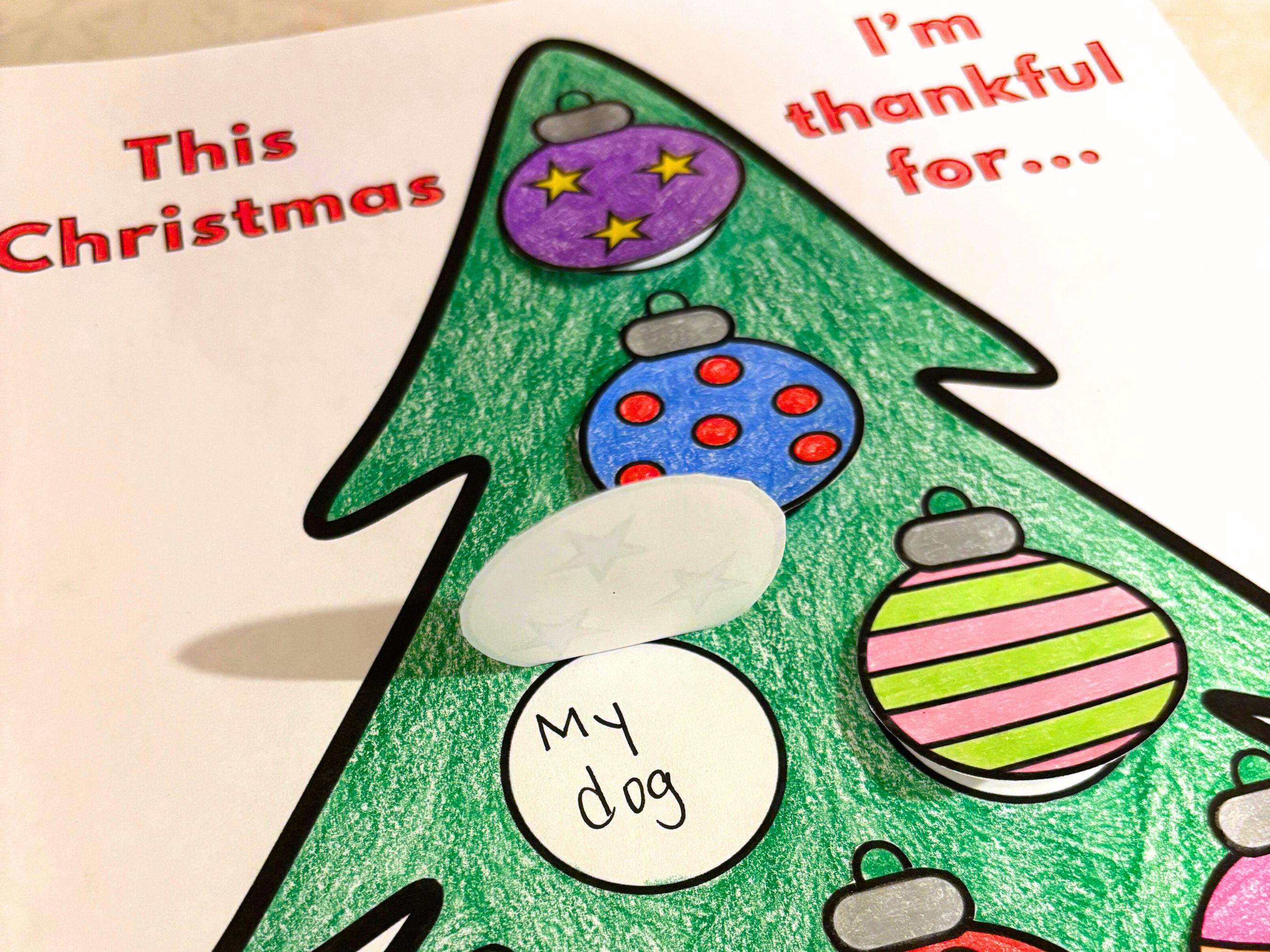 Christmas Gratitude Printable, Christmas Tree Craft Printable ...