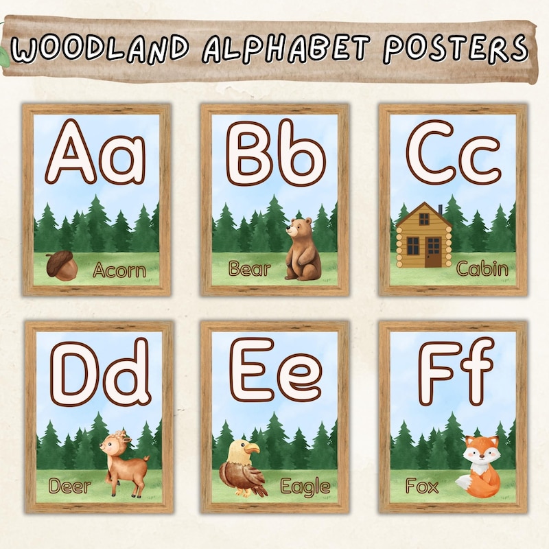 Woodland Alphabet - Etsy