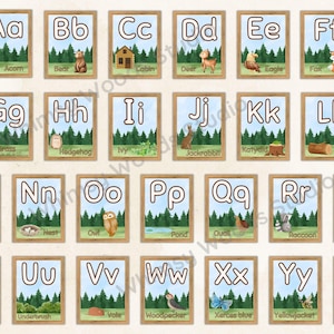 Woodland Animals Alphabet Posters, Classroom Decor (digital Download ...