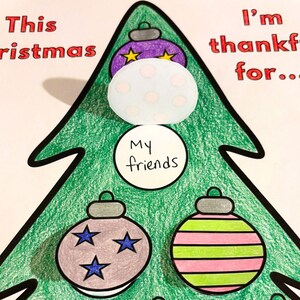 Christmas Gratitude Printable, Christmas Tree Craft Printable ...