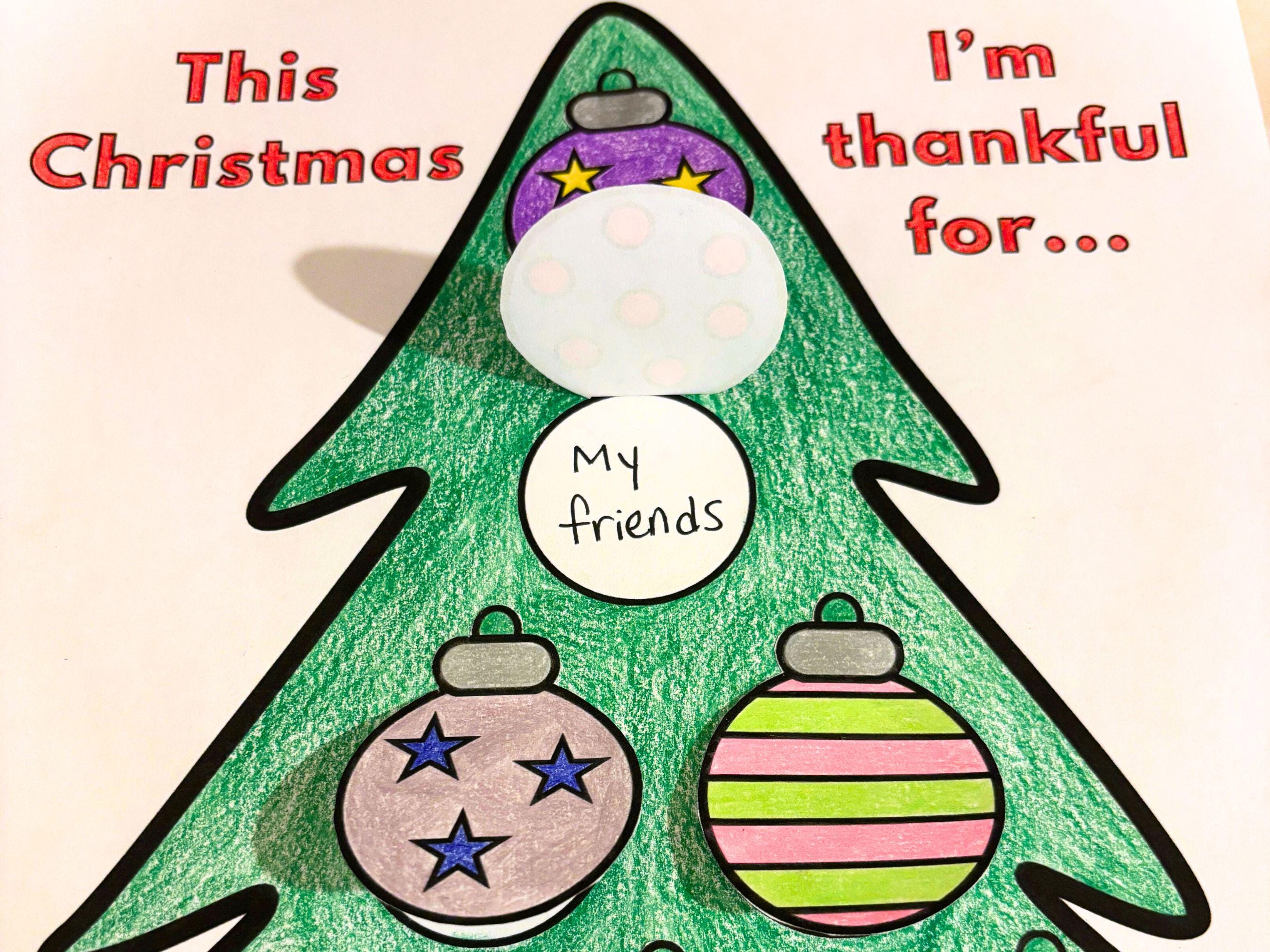 Christmas Gratitude Printable, Christmas Tree Craft Printable ...