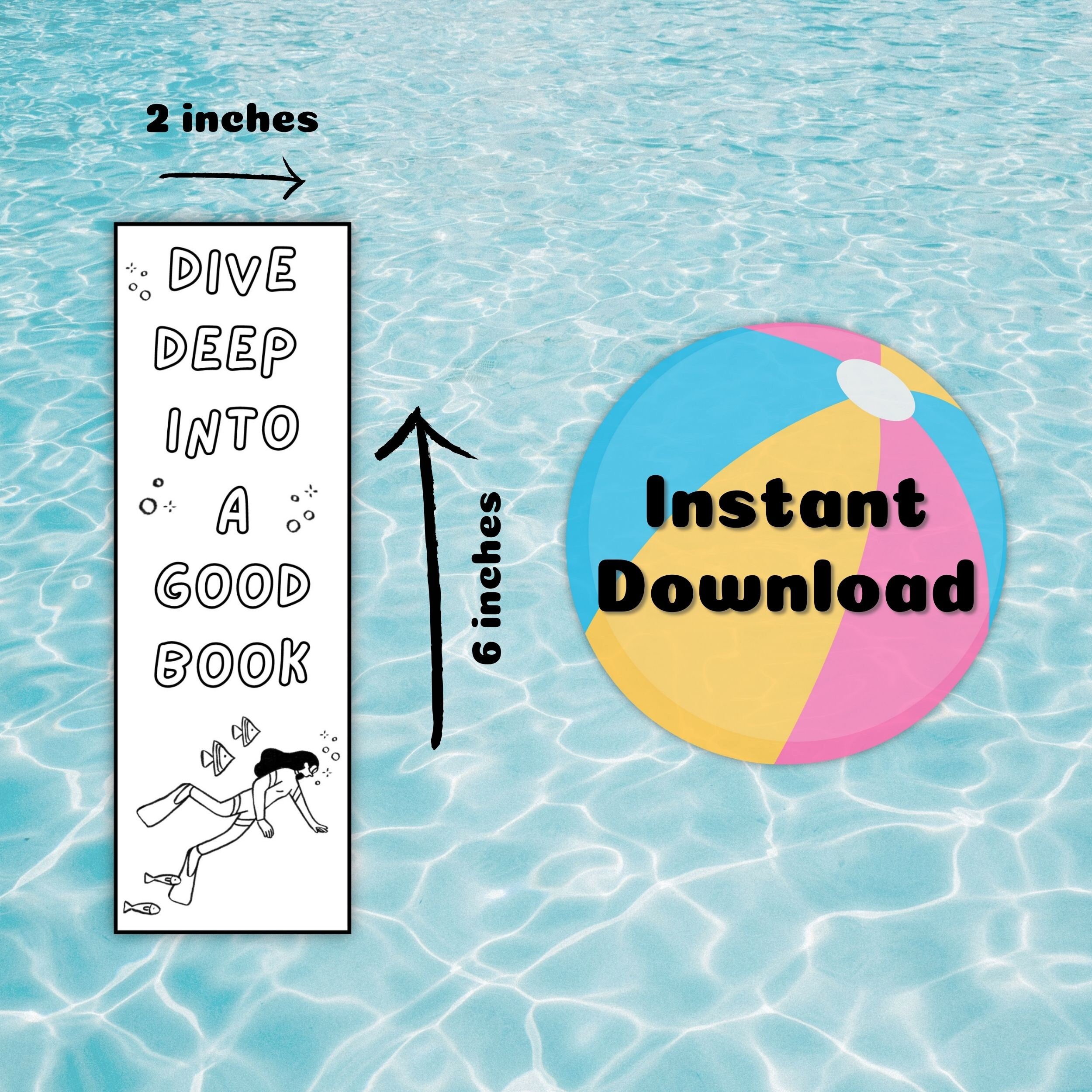 10 Summer Printable Coloring Bookmarks for Kids, Summer Activities ...