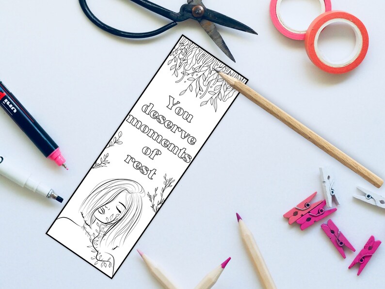 Printable Self Care Bookmarks for Adults, Unique Creative Gifts ...