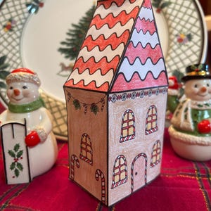 Gingerbread House 3D Craft Project, Christmas Paper House, Christmas ...