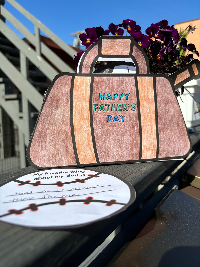 Father's Day Craft for Kids, Father's Day Printable Card, Father's Day ...