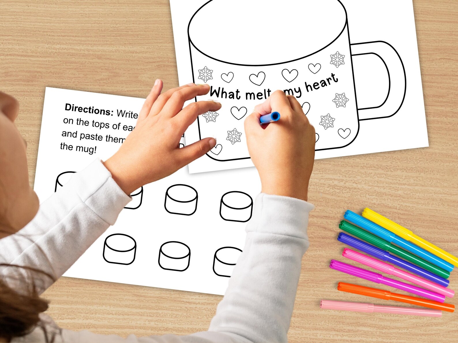 Winter Crafts for Kids, Hot Cocoa Craft, Printable Crafts, Christmas ...