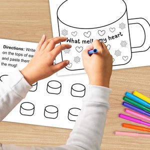 Winter Crafts for Kids, Hot Cocoa Craft, Printable Crafts, Christmas ...