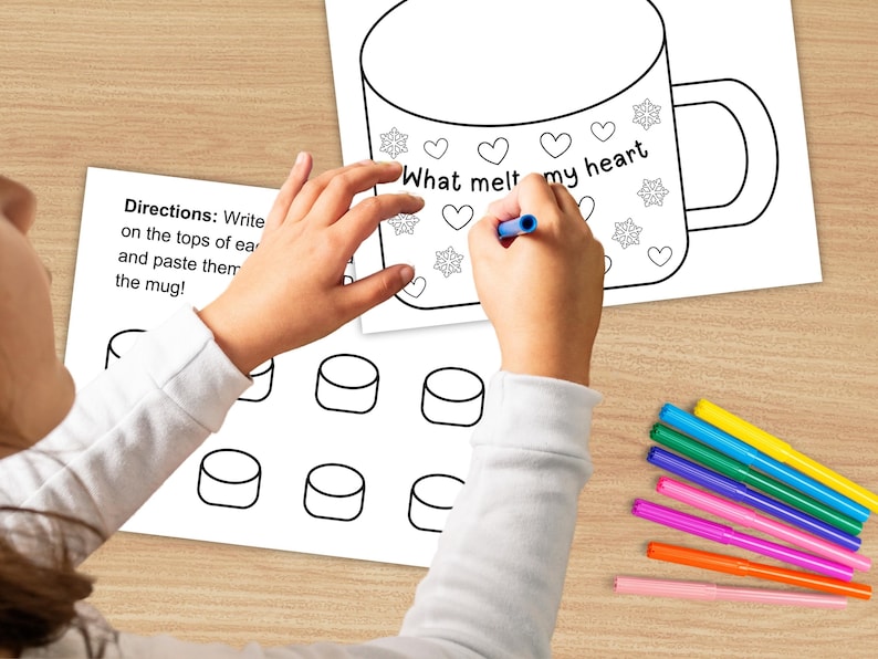Hot Cocoa Winter Craft: Printable Activity for Kids (digital Download ...