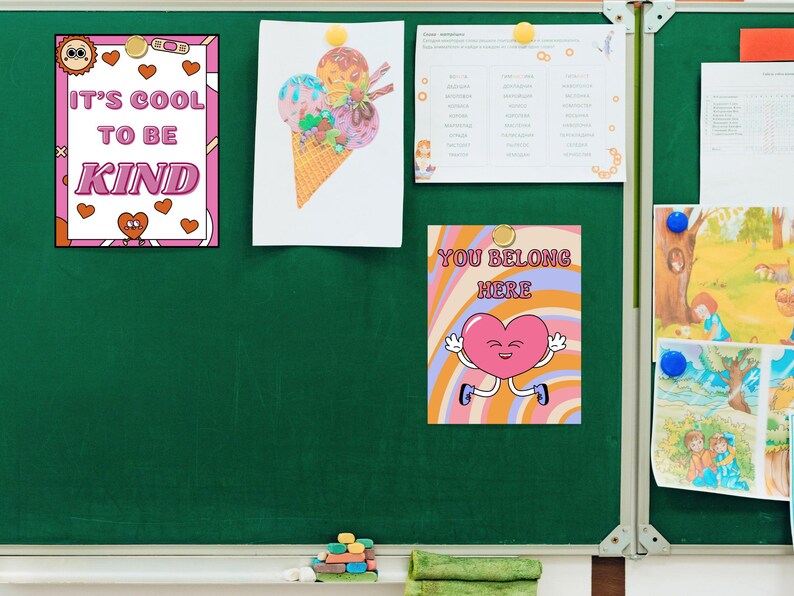 Groovy Classroom Posters, Retro Classroom Theme, Classroom Wall Art ...