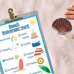 Summer Kids Beach Treasure Hunt Printable Games for Outdoor Fun - Etsy