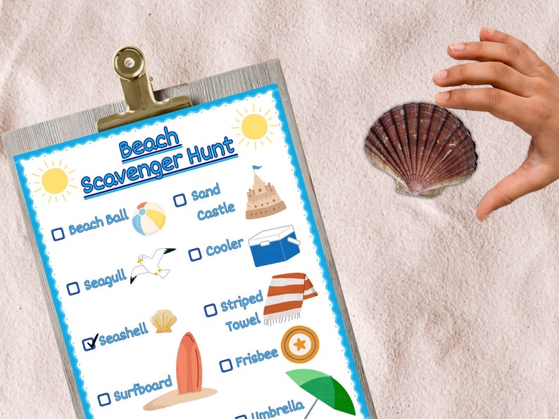 Summer Kids Beach Treasure Hunt Printable Games for Outdoor Fun - Etsy