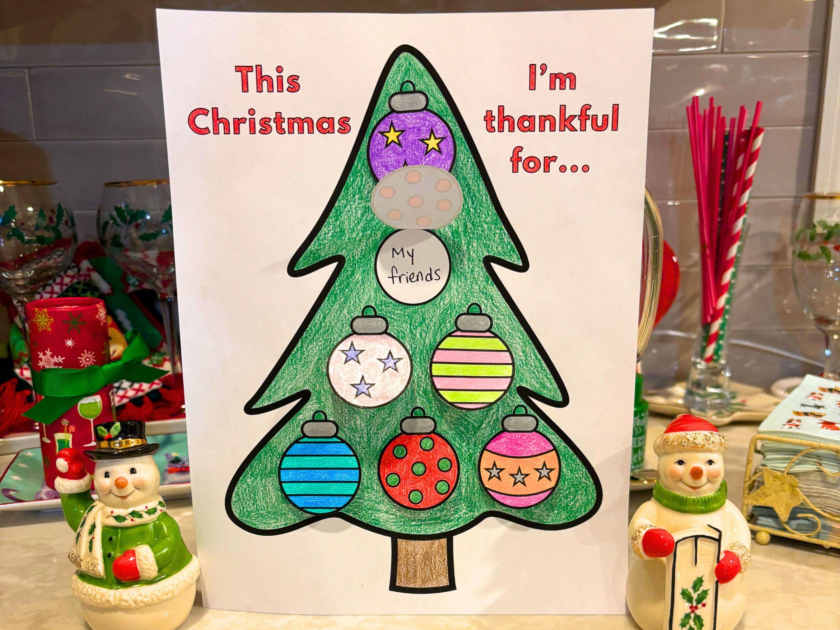 Christmas Gratitude Printable, Christmas Tree Craft Printable ...