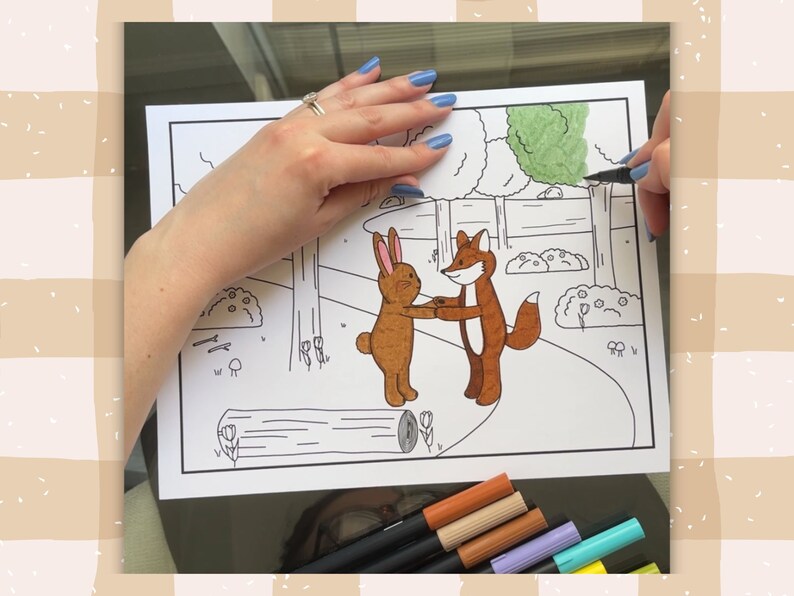Cute Arley Rue and Todd Coloring Sheet for Friends, Girls, Boys, Gifts ...