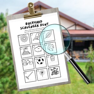 Outdoor Scavenger Hunt Bundle, 3 Printable Checklists, Trace and Color ...