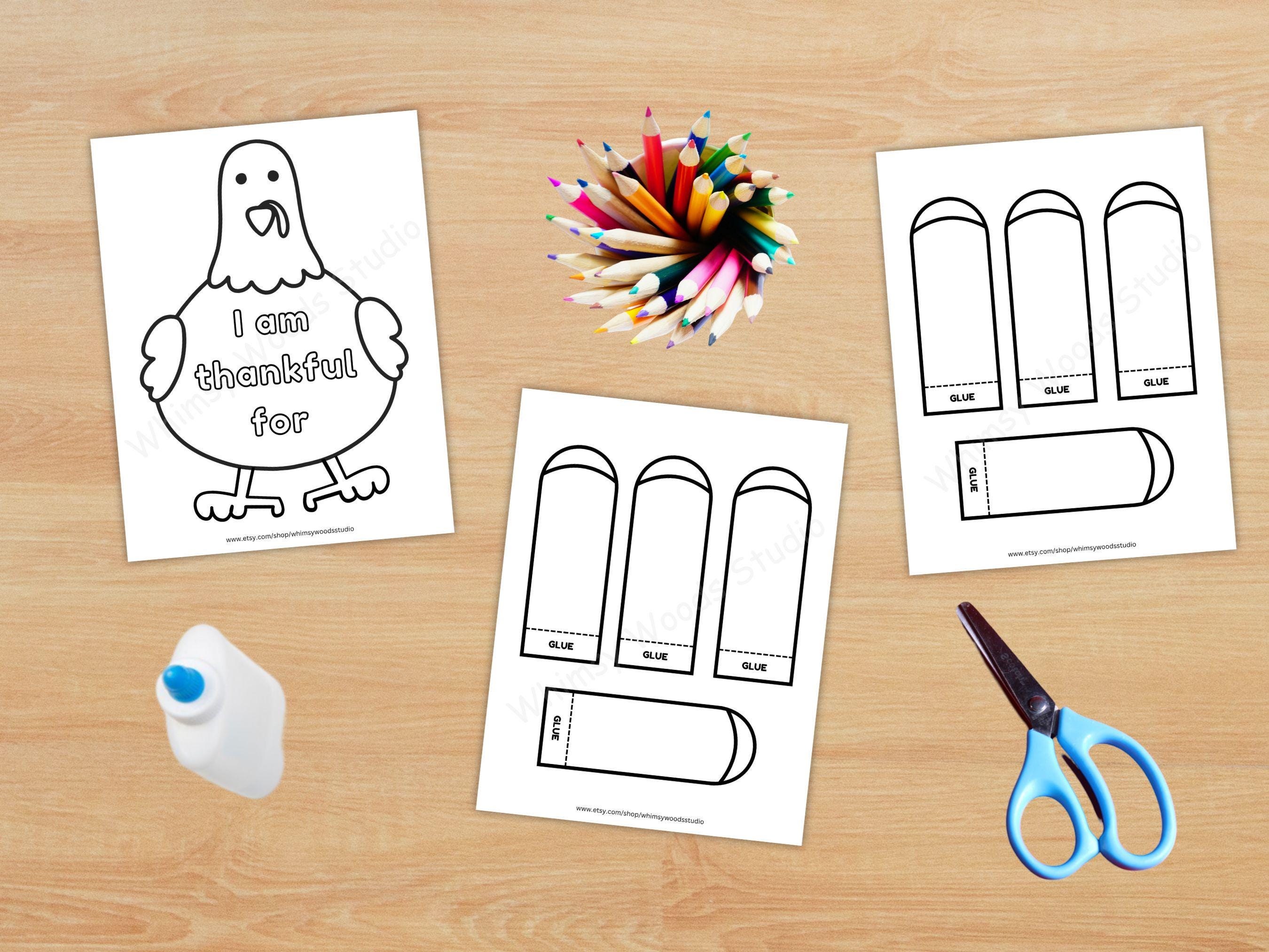 Thankful Turkey Craft, Thanksgiving Crafts for Kids, Build a Turkey ...