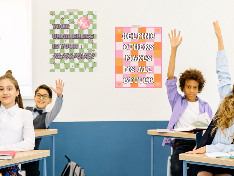 Groovy Classroom Posters, Retro Classroom Theme, Classroom Wall Art ...