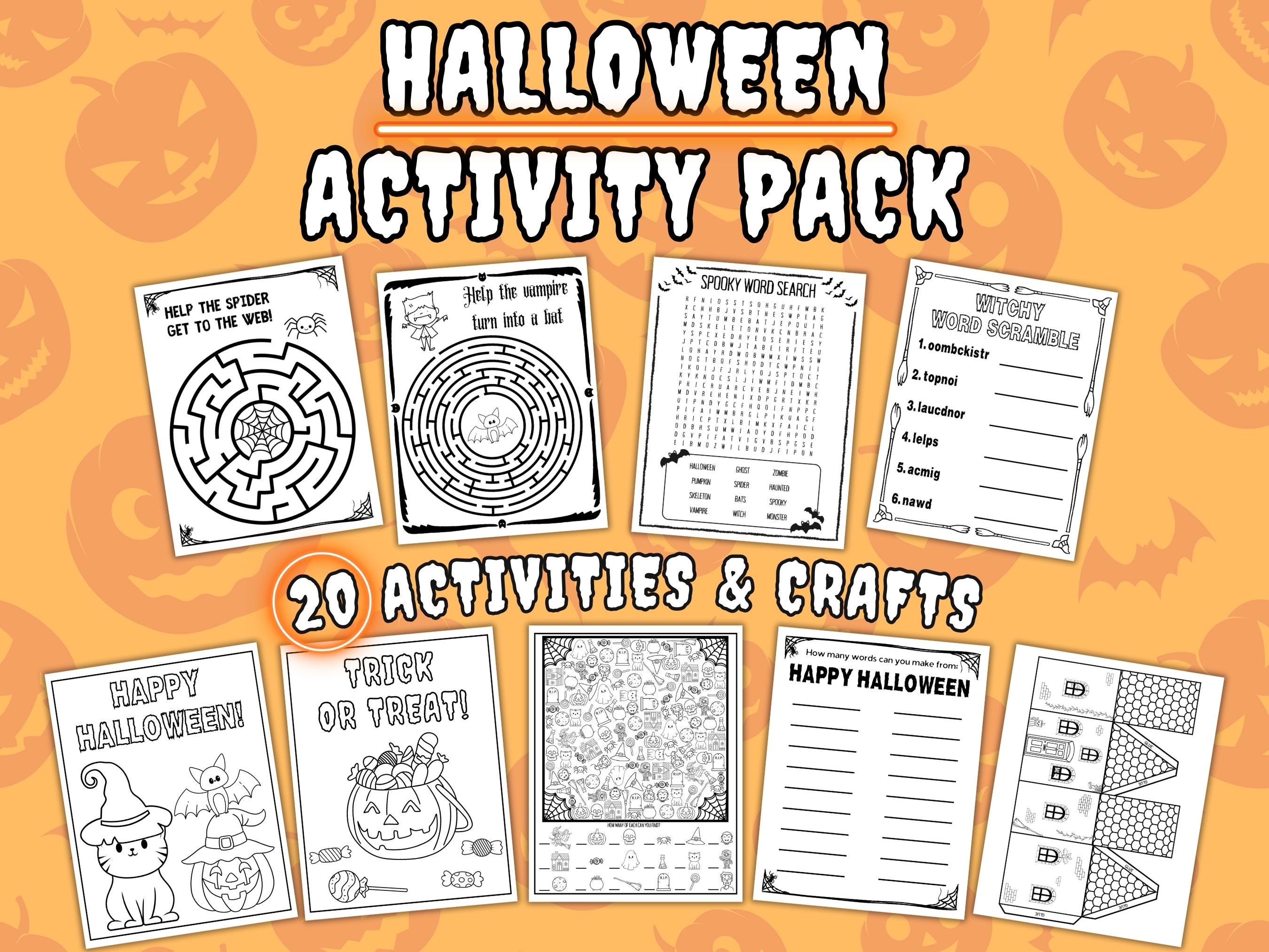 20 Printable Halloween Kid Activities, Halloween Coloring Pages ...