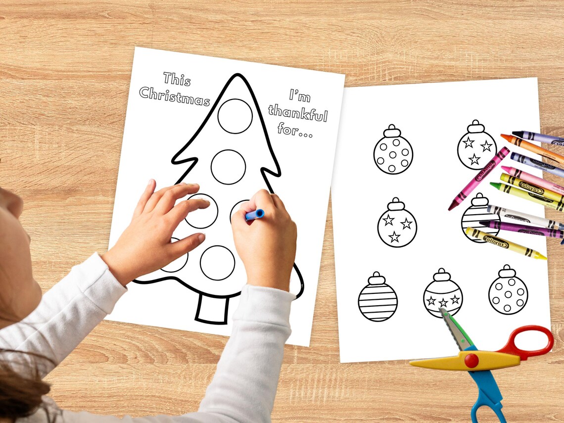 Christmas Gratitude Printable, Christmas Tree Craft Printable ...