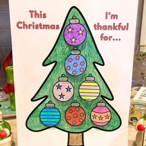 Christmas Gratitude Printable, Christmas Tree Craft Printable ...