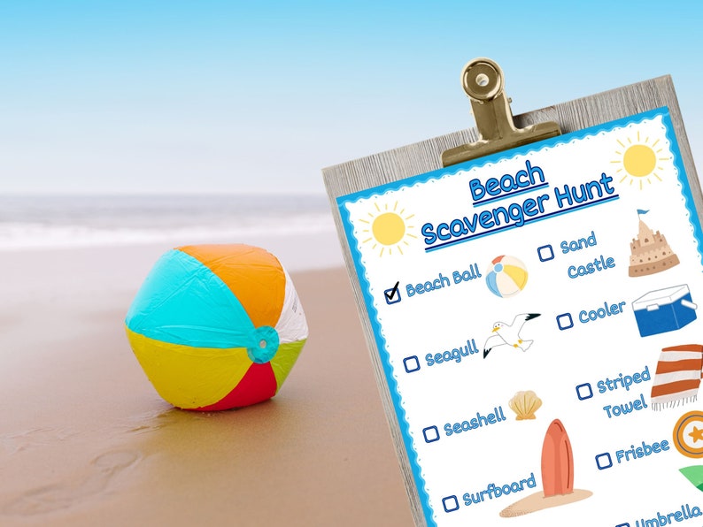 Summer Kids Beach Treasure Hunt Printable Games for Outdoor Fun - Etsy
