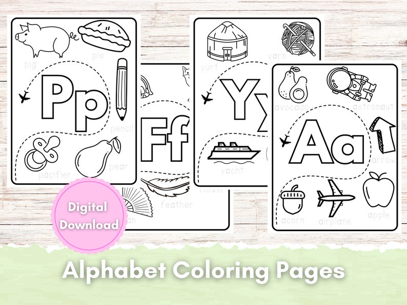 ABC Coloring Pages for Kids, Printable Learning Activities for ...