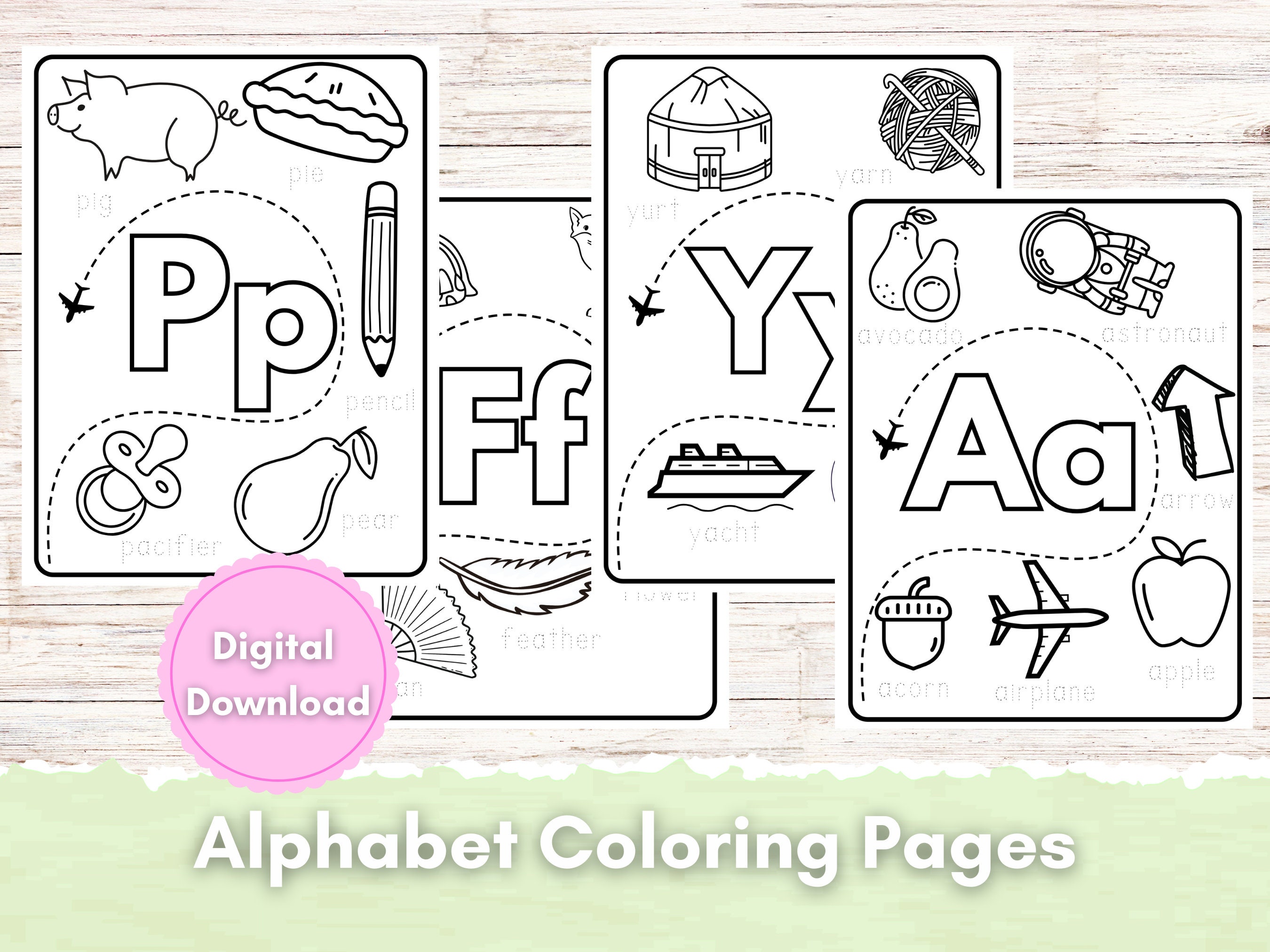 ABC Coloring Pages for Kids, Printable Learning Activities for ...