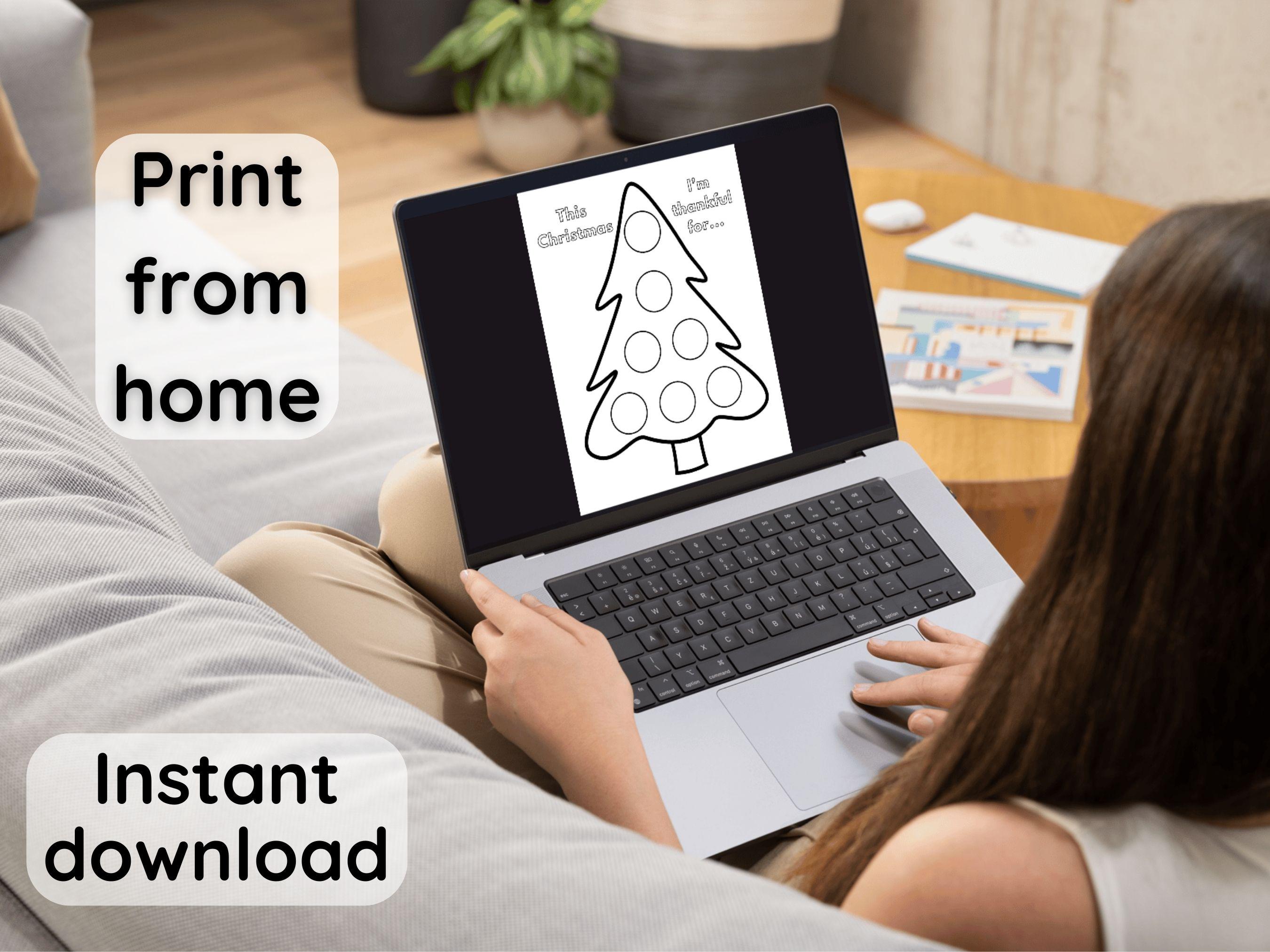 Christmas Gratitude Printable, Christmas Tree Craft Printable ...