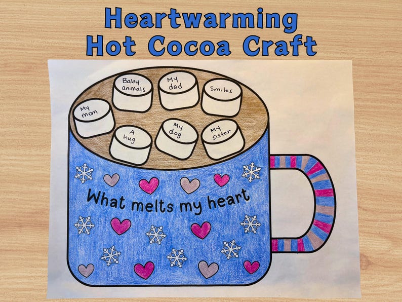 Winter Crafts for Kids, Hot Cocoa Craft, Printable Crafts, Christmas ...