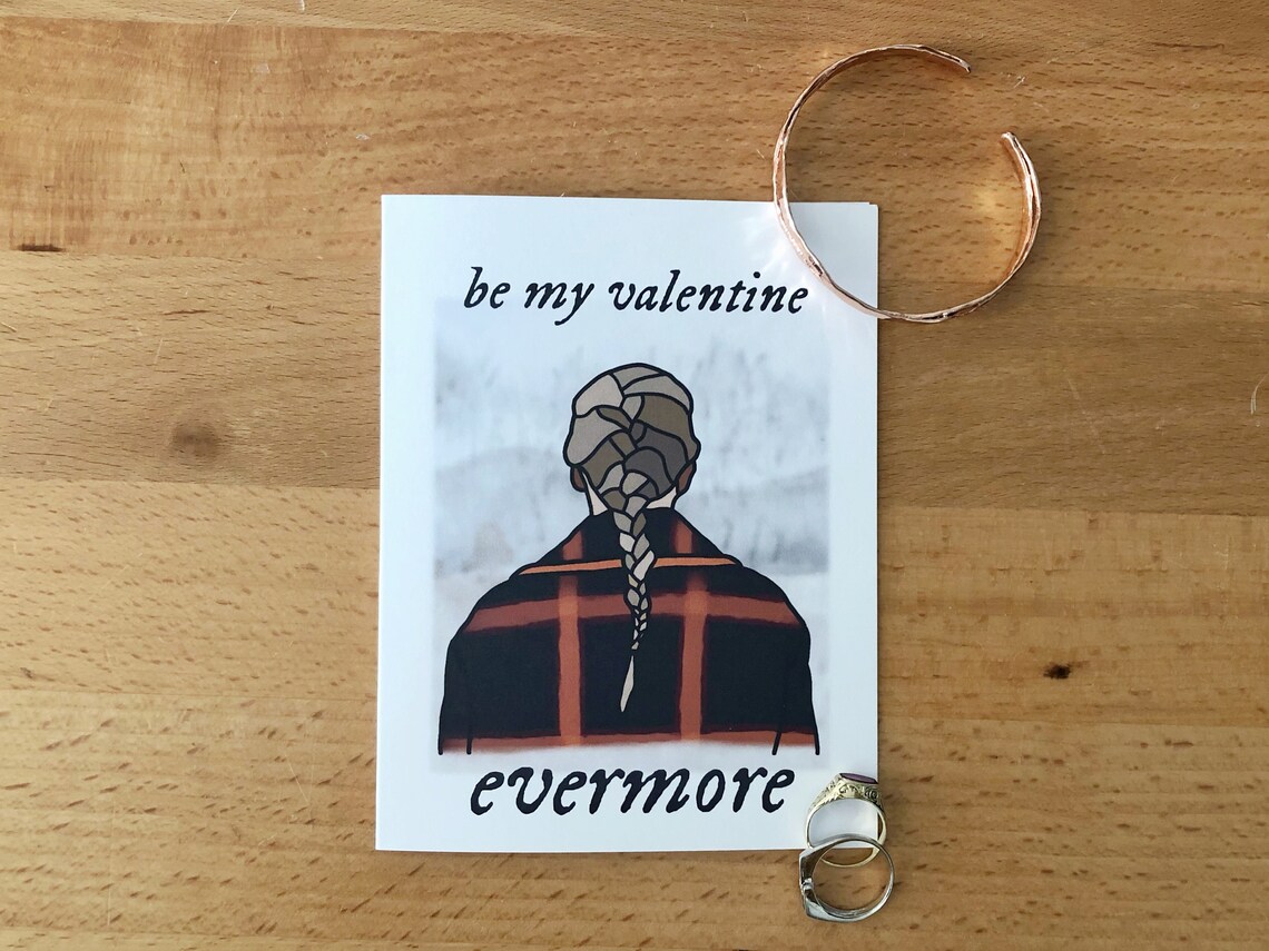 Taylor Swift Valentine's Day Card Evermore - Etsy