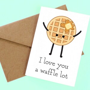 PRINTABLE Waffle Card I Love You a Waffle Lot | Etsy