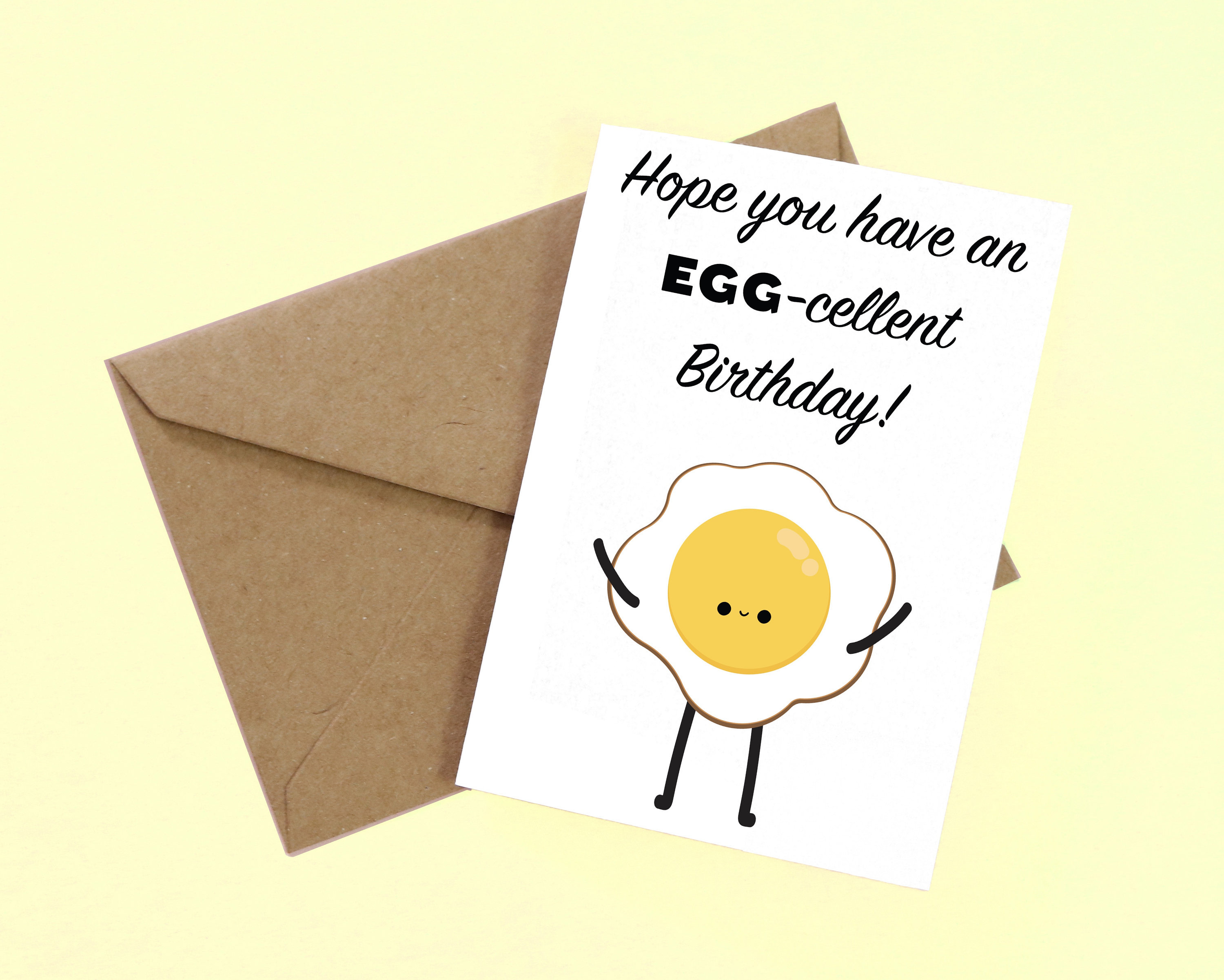 PRINTABLE Egg Card hope You Have an Egg-cellent Birthday digital PDF - Etsy