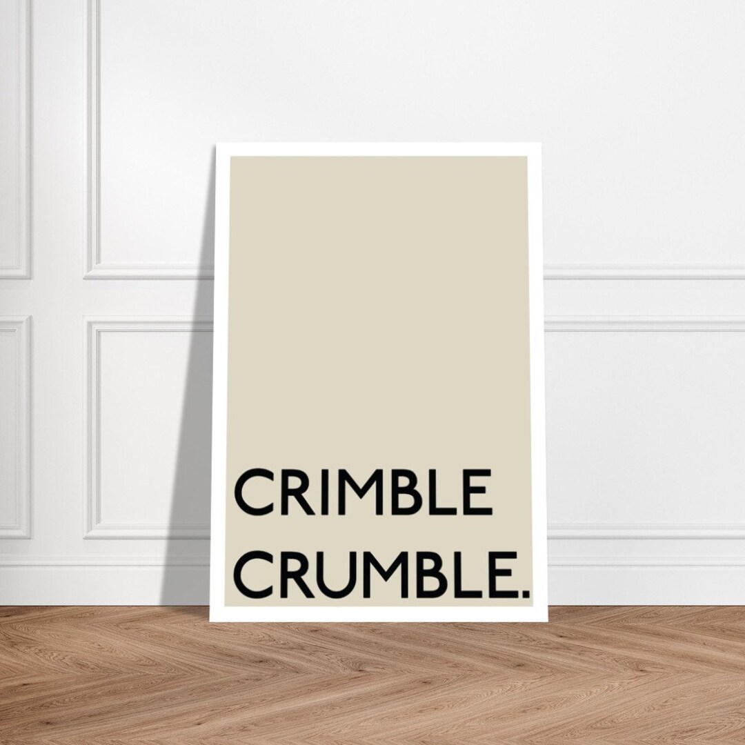 Crimble Crumble | Friday Night Dinner | Food Lover Print | Kitchen Art ...