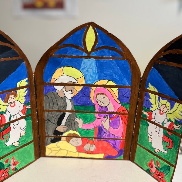 Nativity Scene Triptych - Etsy