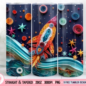 Astro Skinny Tumbler 20 Oz Sublimation Design, 3d Tumbler Wrap, Instant ...