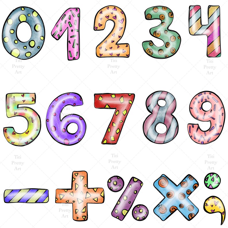 Teacher Png Back to School Png Number Svg Numbers Stickers - Etsy