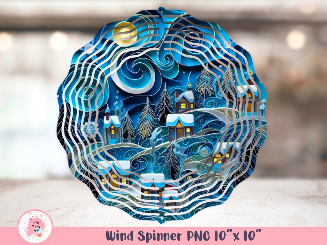 Wind Spinner Sublimation Png, Christmas 3D Wind Spinner, Door Hanger ...