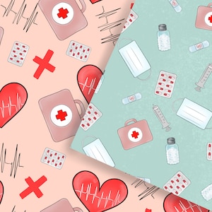 Nurse Seamless Patterns, Nurse Png, Doctor Png, Digital Paper - Etsy
