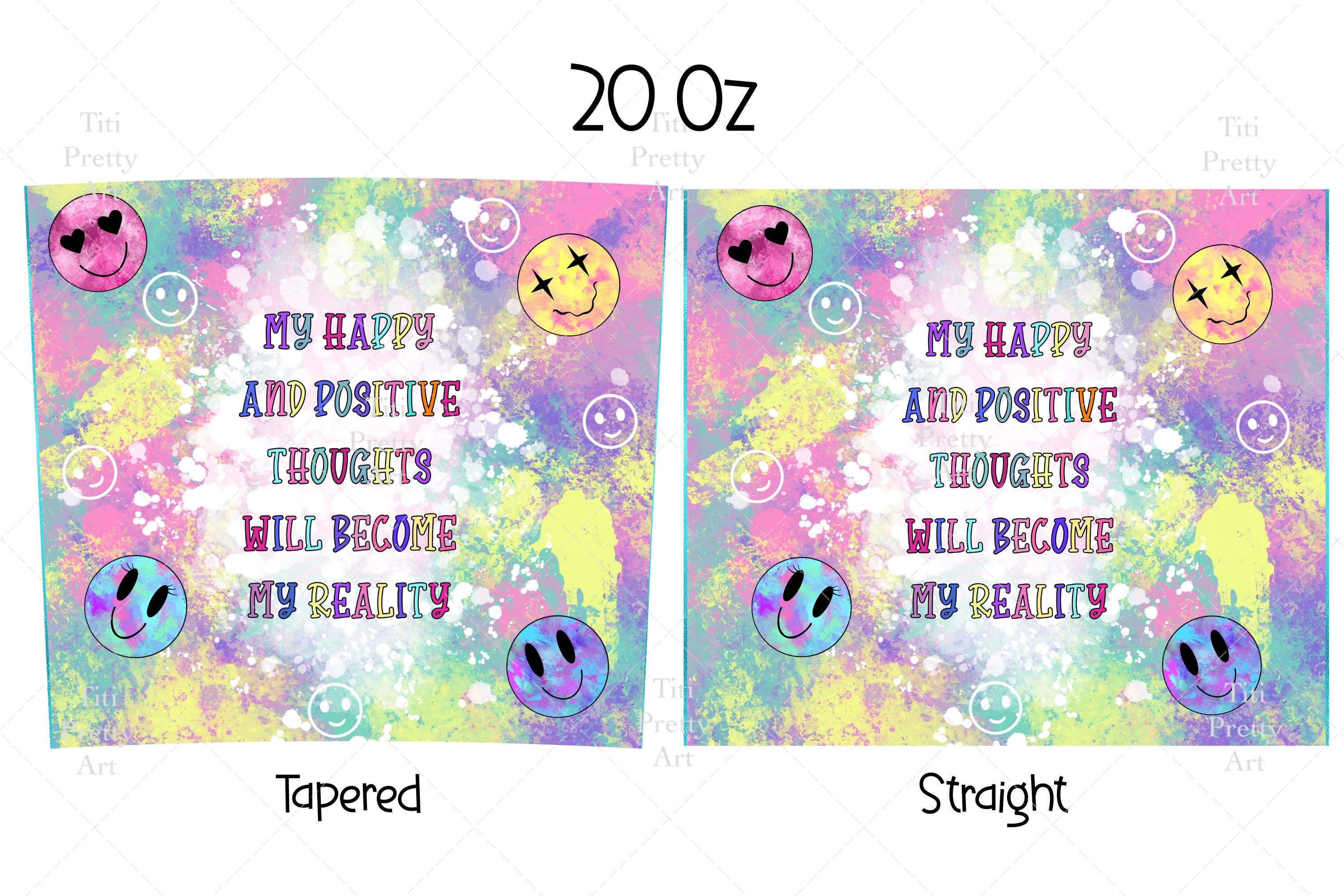 Affirmation Tumbler Smiley Face Png Skinny Tumbler Self - Etsy