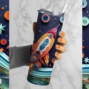 Astro Skinny Tumbler 20 Oz Sublimation Design, 3d Tumbler Wrap, Instant ...