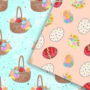 Easter Digital Paper Spring Digital Paper Bunny Digital - Etsy
