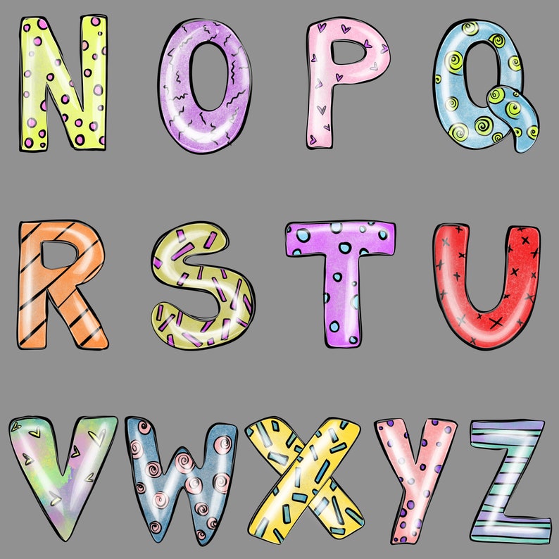 Alphabet Png Font Png Alphabet Stickers Alphabet Stamps - Etsy