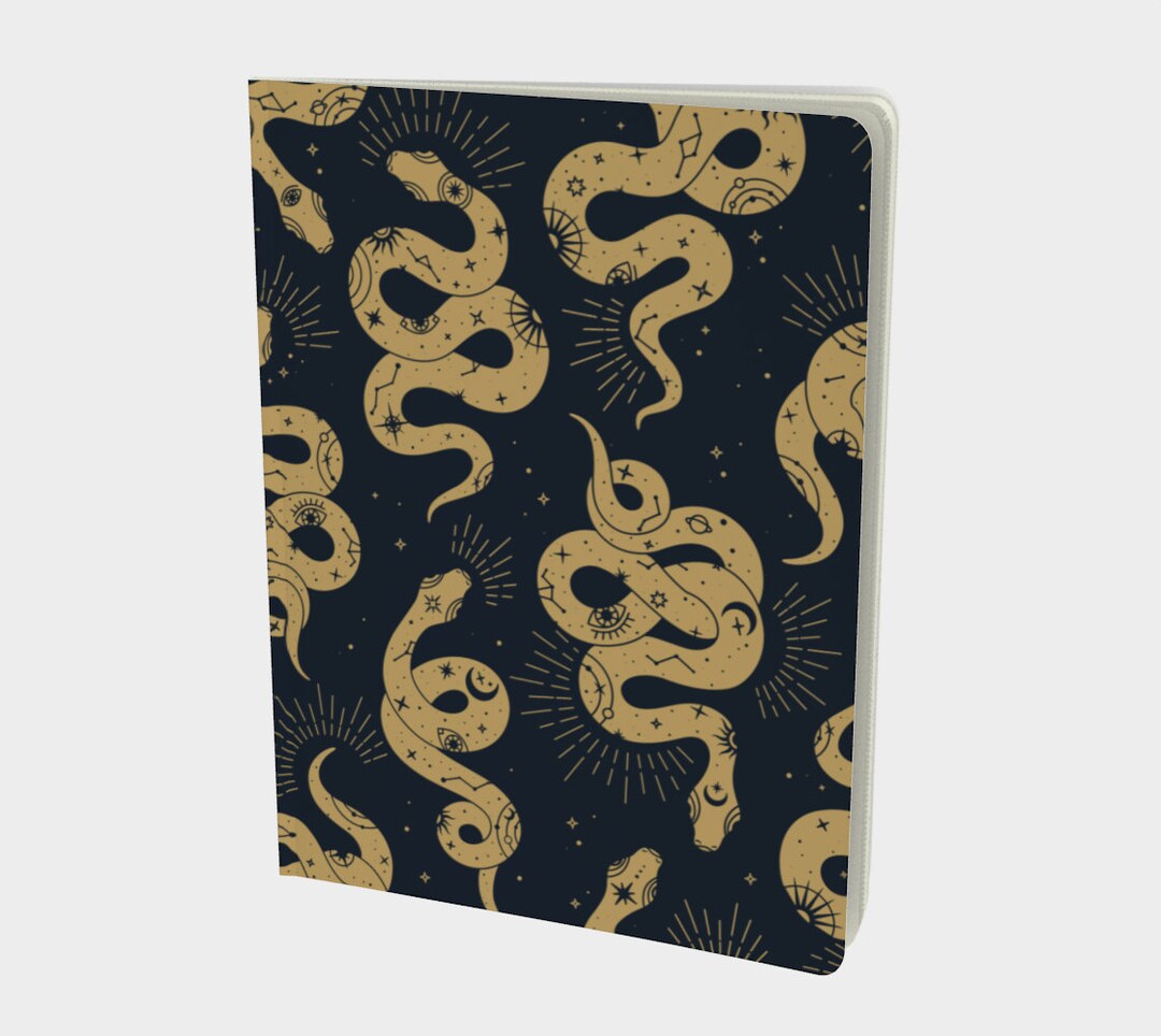 Mystical Snake Journal Gold & Black Large 7.25 X 10 - Etsy Canada