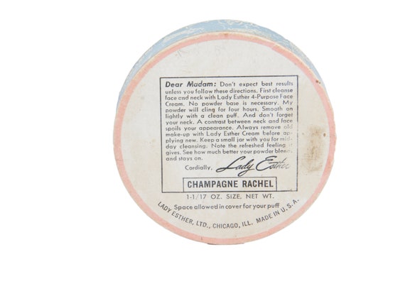 Vintage Lady Esther finishing powder box, vintage cos… - Gem