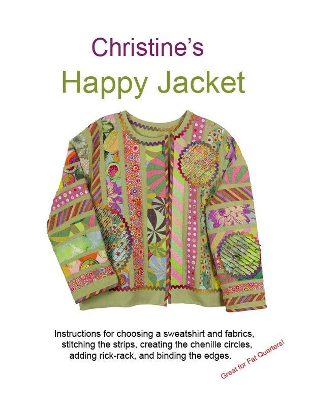 Sweatshirt Jacket With Chenille and Rick Rack Trim - Etsy